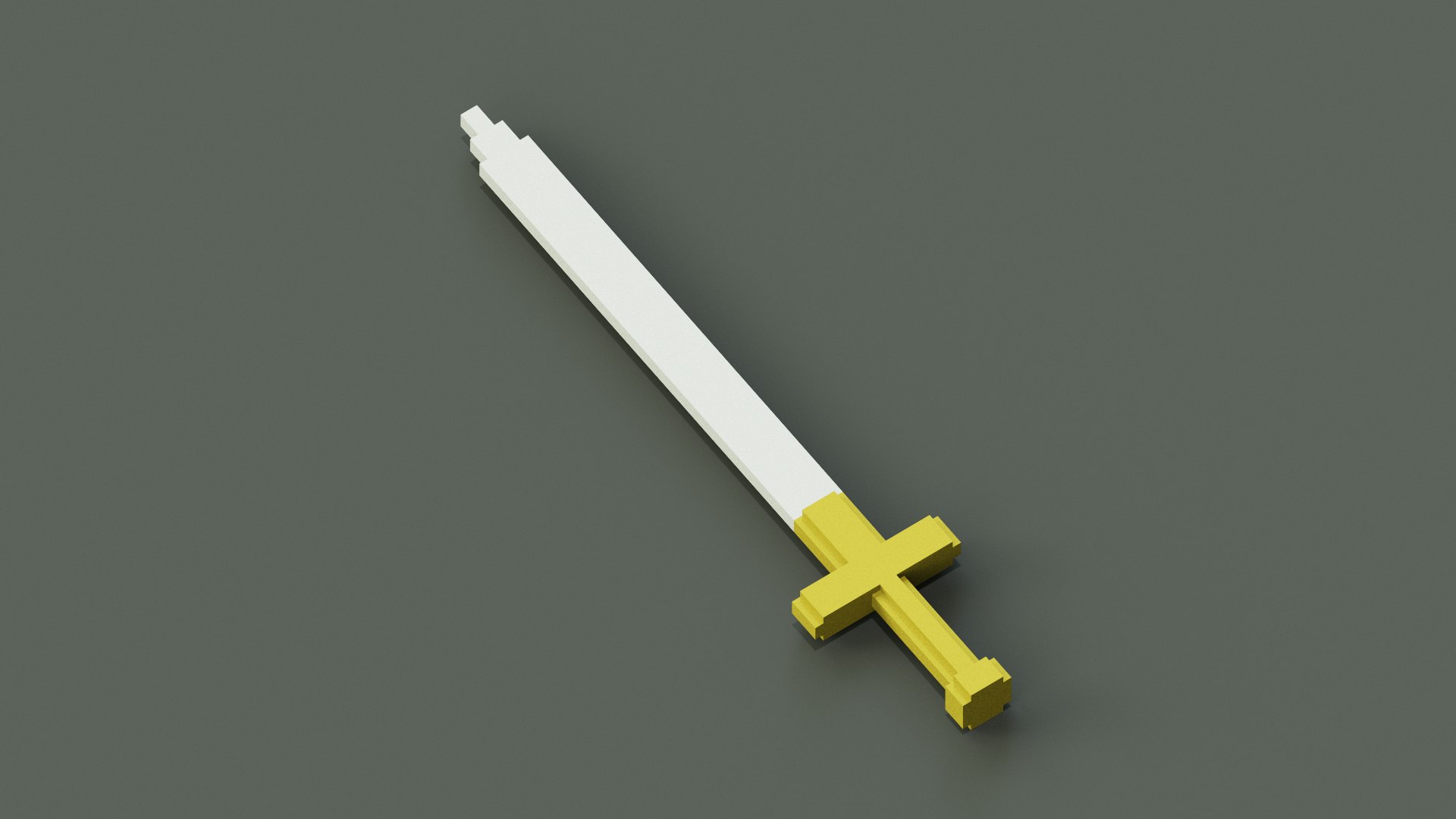3D Voxel Sword - TurboSquid 1862948