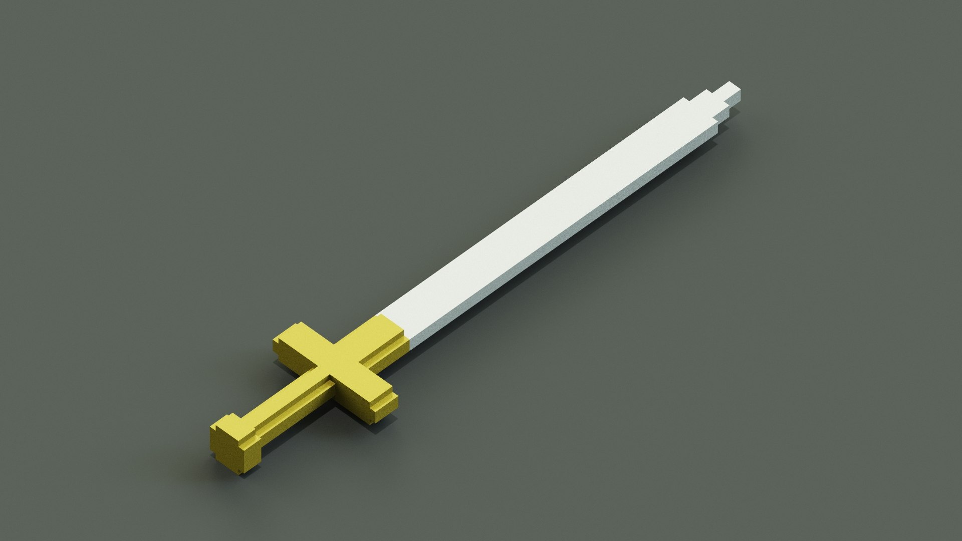 3D Voxel Sword - TurboSquid 1862948