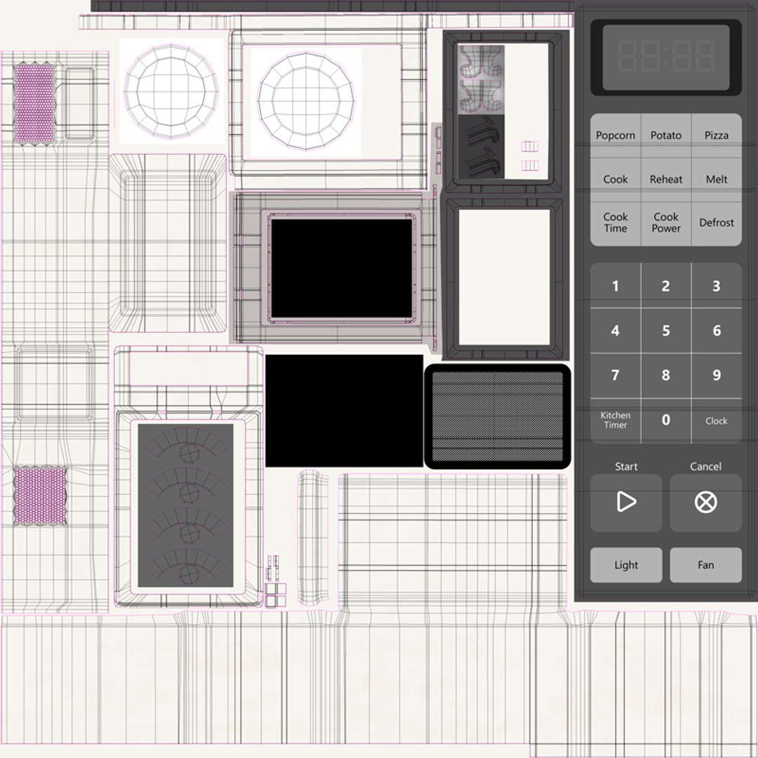 microwave oven 3d model