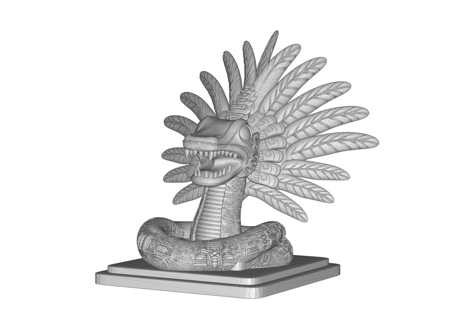 3D Quetzalcoatl Sculpture - TurboSquid 2219956