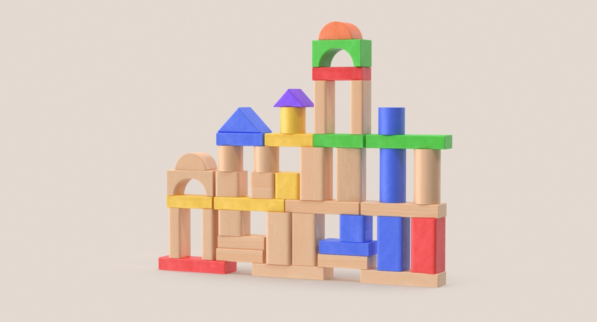 Building Blocks Tall Wall 3d Max