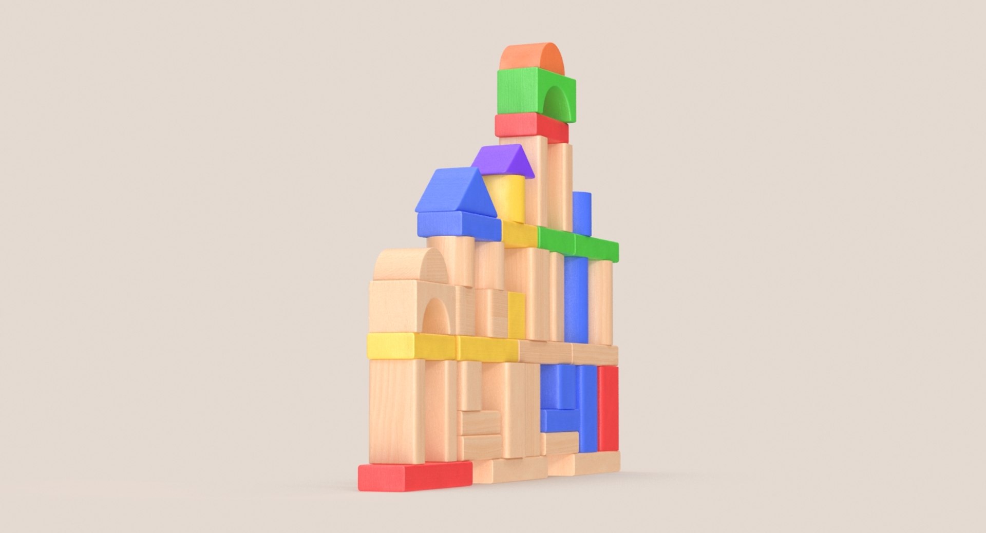 Building Blocks Tall Wall 3d Max