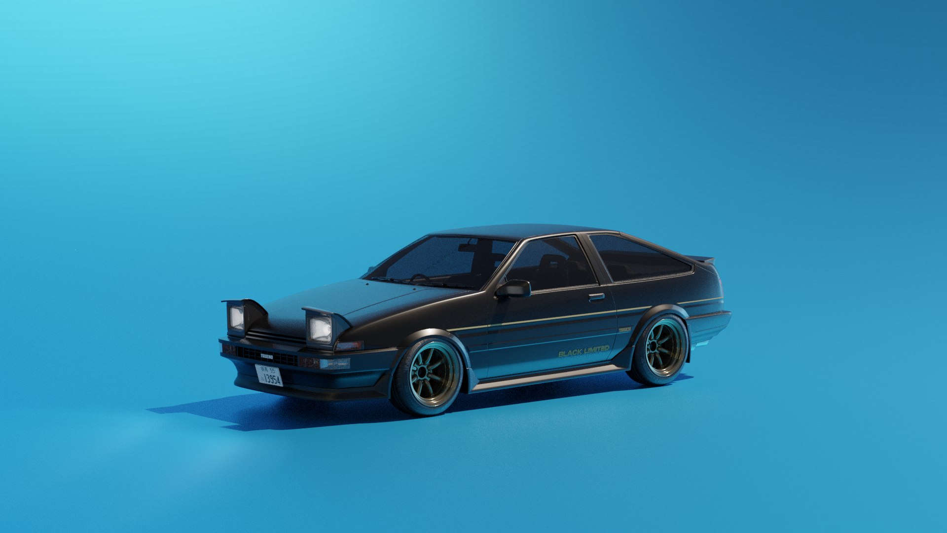 Toyota ae86 rigged 3D model - TurboSquid 2111087