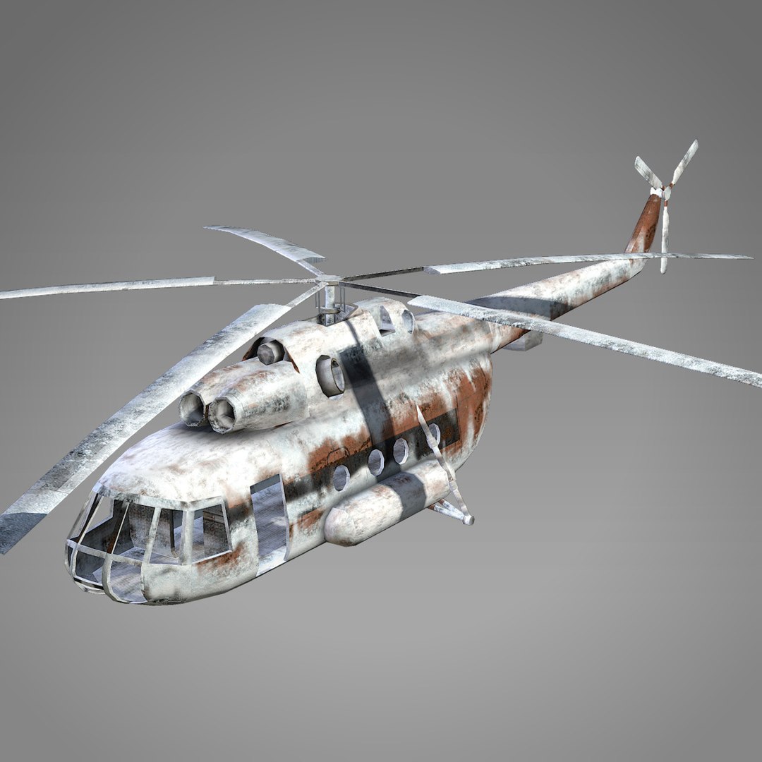 3d Rusty Helicopter