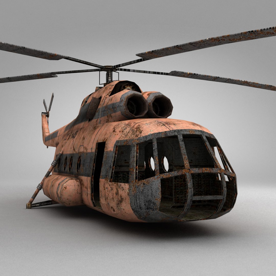 3d Rusty Helicopter