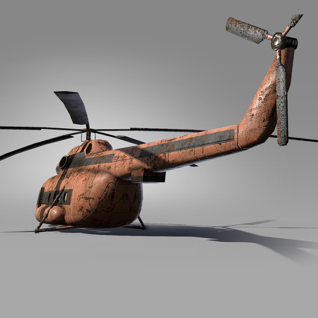 3d Rusty Helicopter