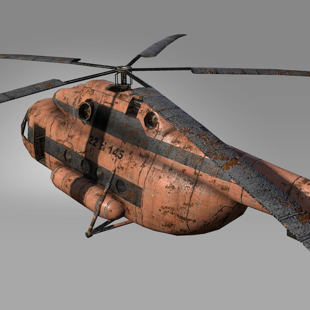 3d Rusty Helicopter