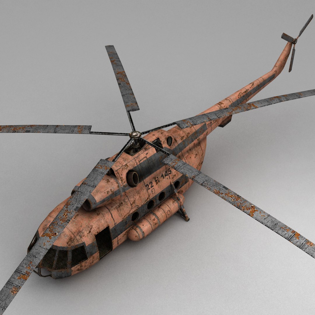 3d Rusty Helicopter