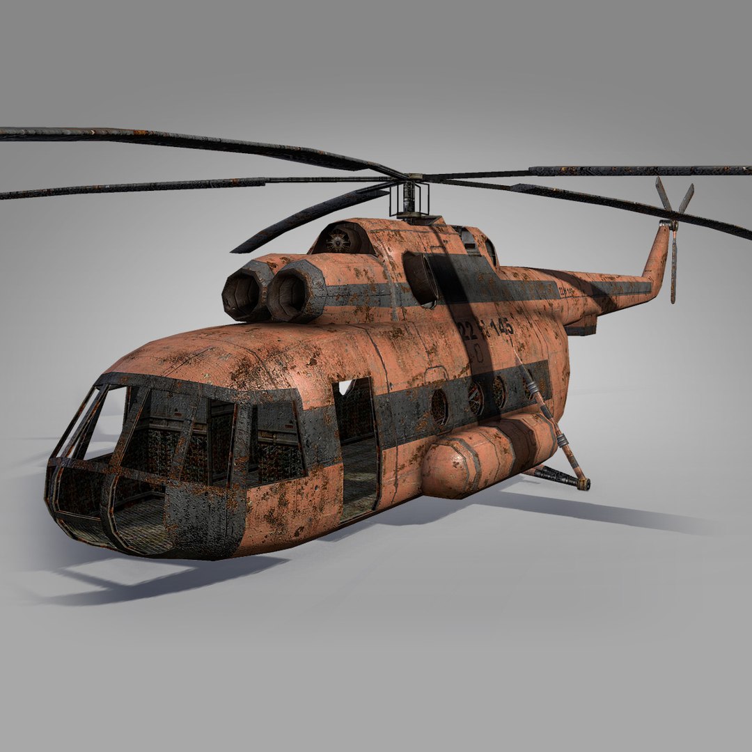 3d Rusty Helicopter