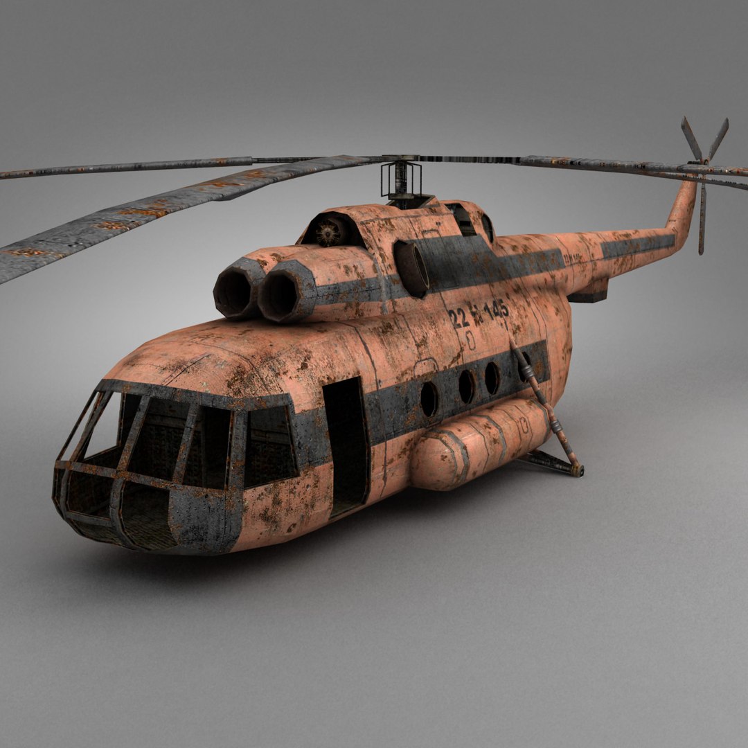 3d Rusty Helicopter