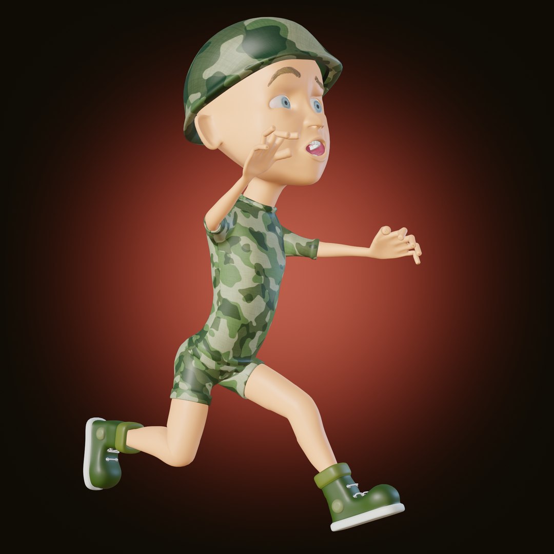 Character FK IK Rig Full complete 3d model - soldier boy Blender 3D ...