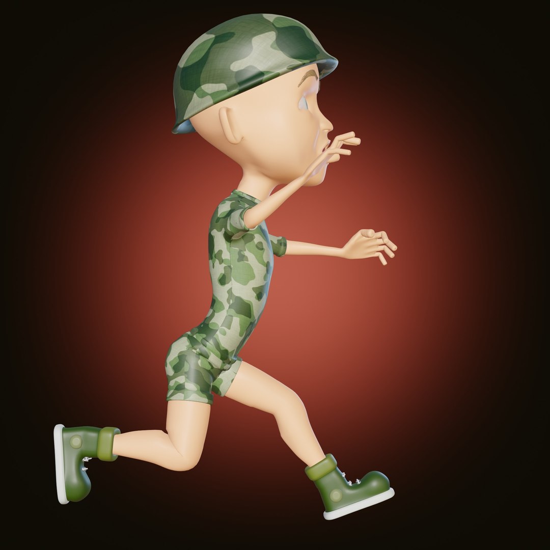 Character FK IK Rig Full complete 3d model - soldier boy Blender 3D ...