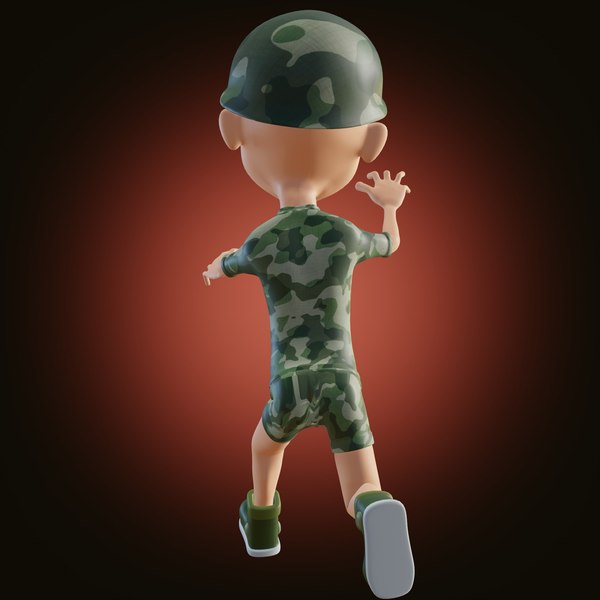 Character FK IK Rig Full complete 3d model - soldier boy Blender 3D 모델 ...