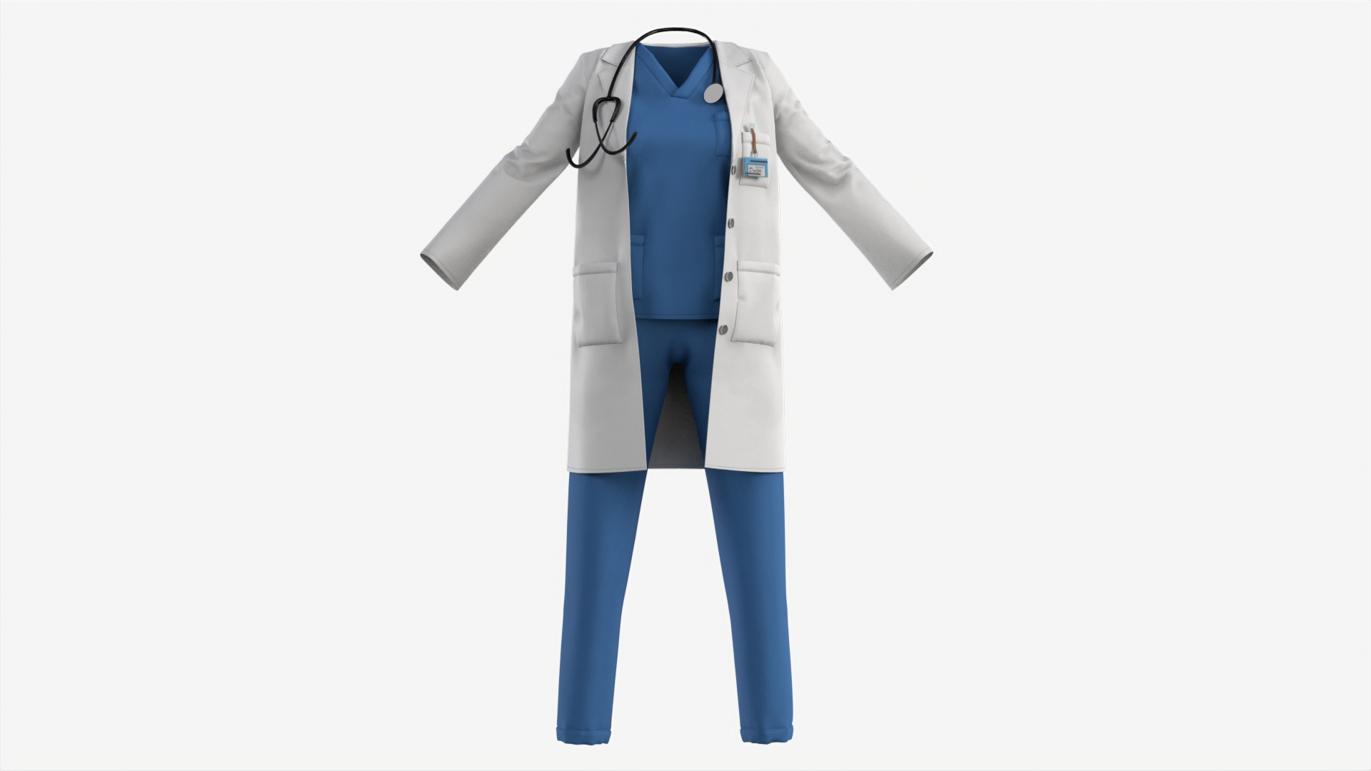 Female Doctor Uniform With Texture 3D Model - TurboSquid 2315143