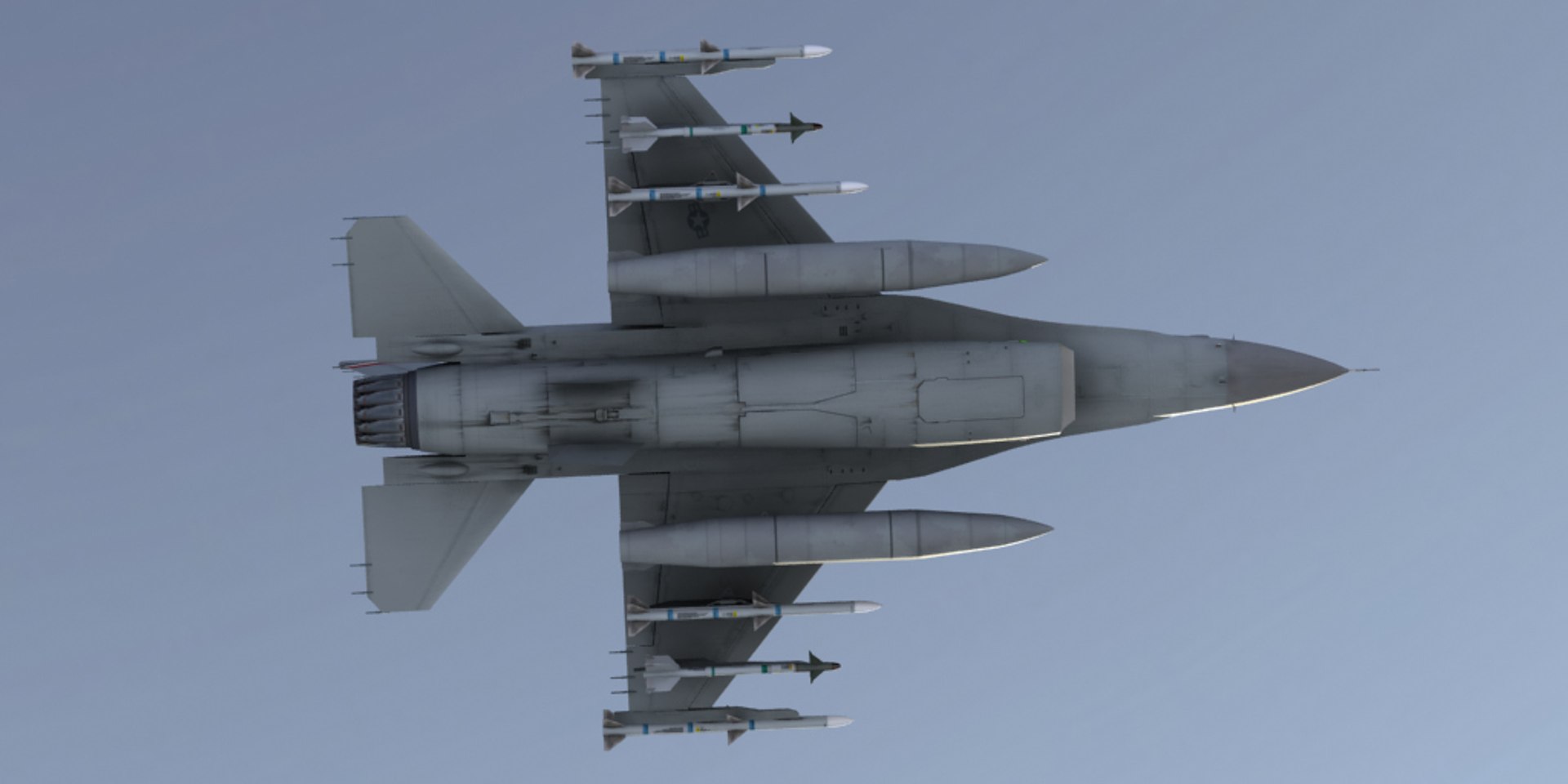Precise F-16 Fighting Falcon 3d Max