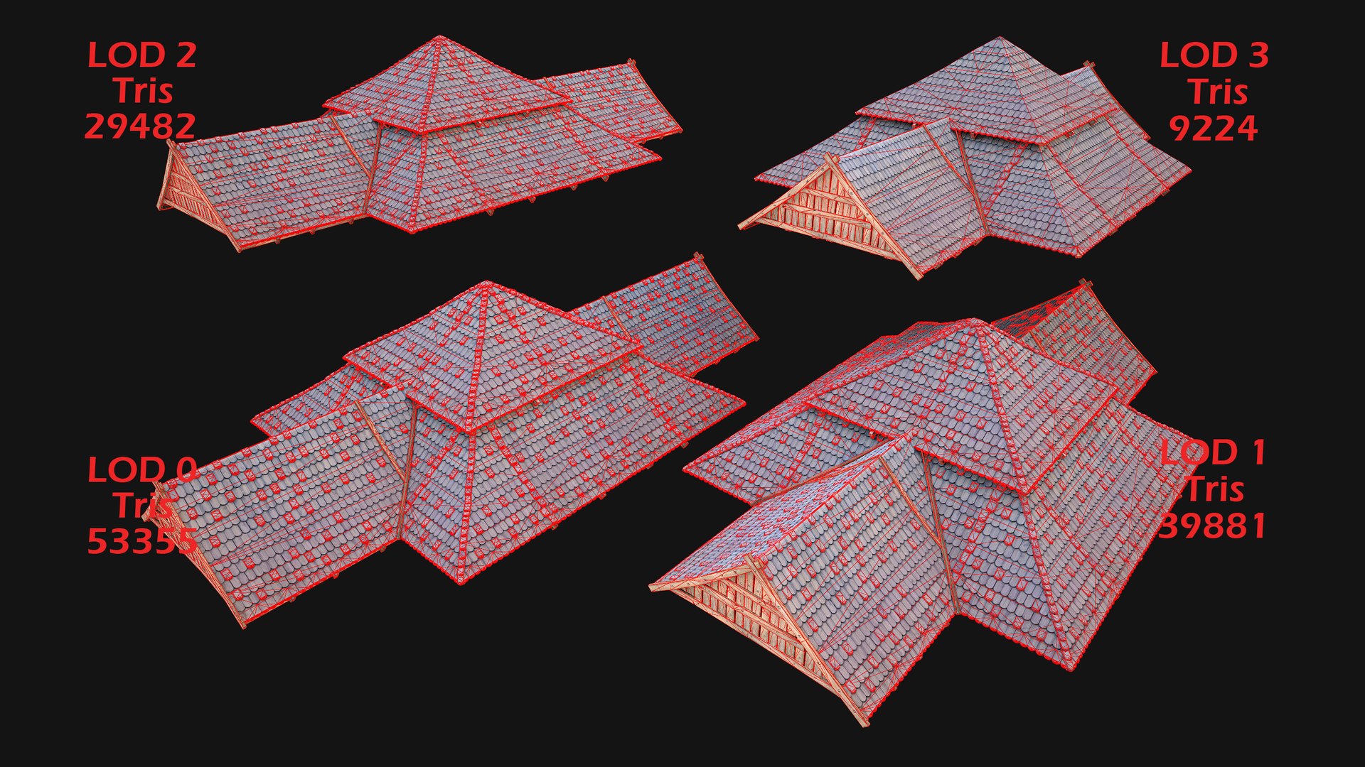 3D Model Medieval Roof Tile Modular - TurboSquid 2146201