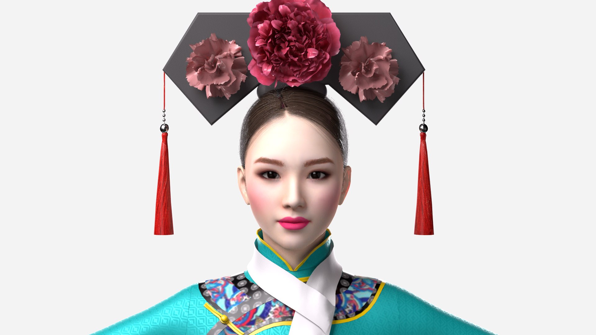 3D Princess Qing Dynasty Chinese Girl - TurboSquid 1743434