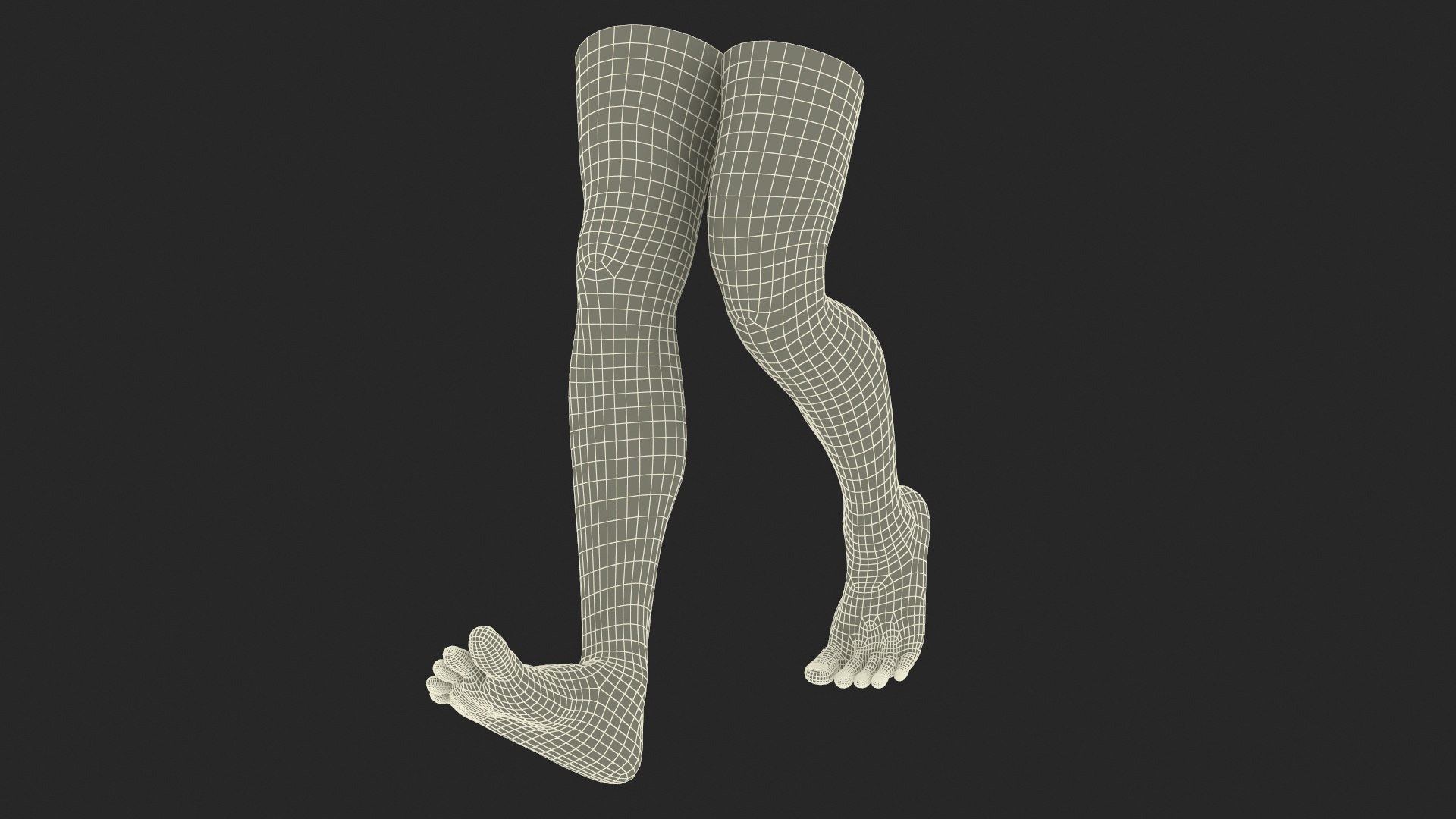 3D Realistic Male Legs In A Walking Pose - TurboSquid 2262569