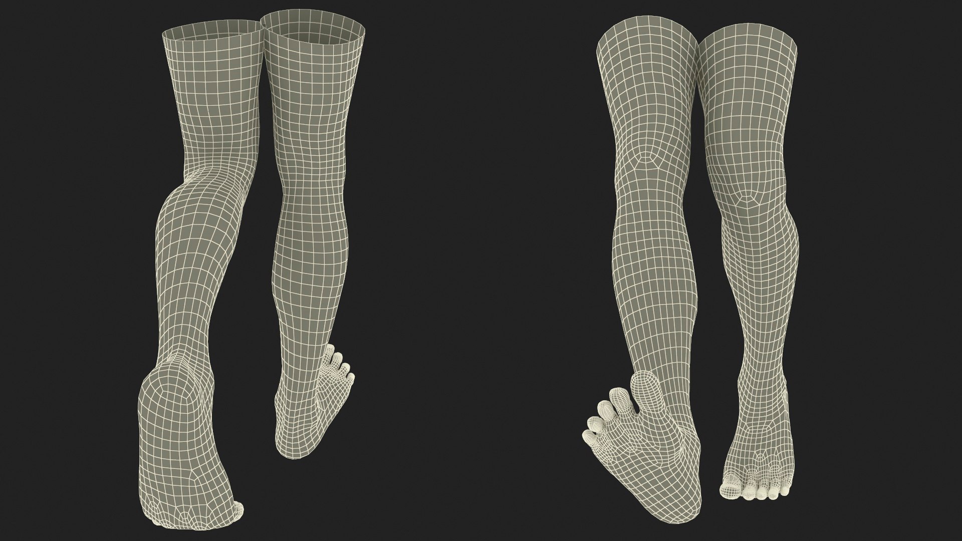 3D Realistic Male Legs In A Walking Pose - TurboSquid 2262569