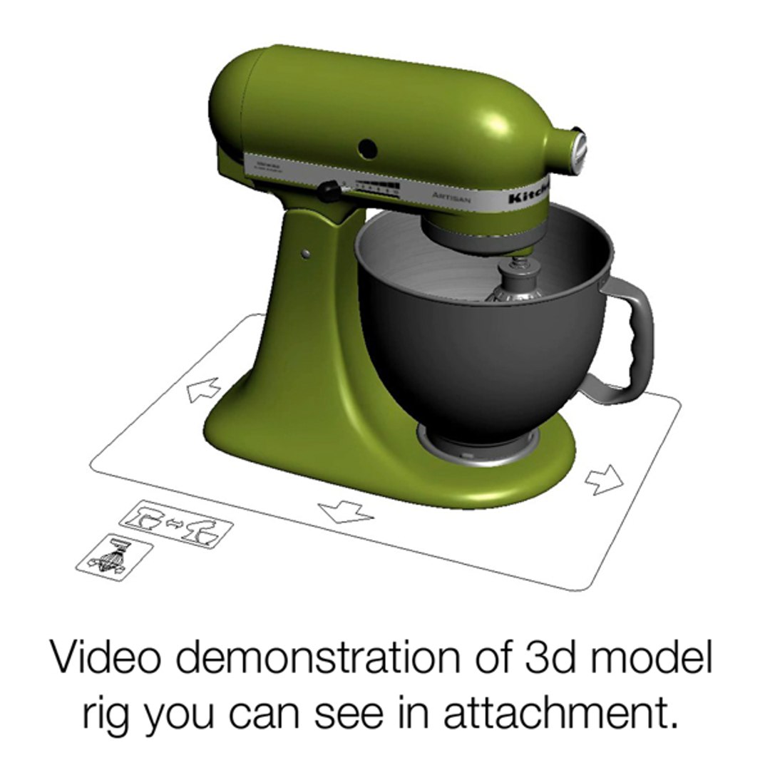 Stand Mixer Kitchen Aid 3d Model
