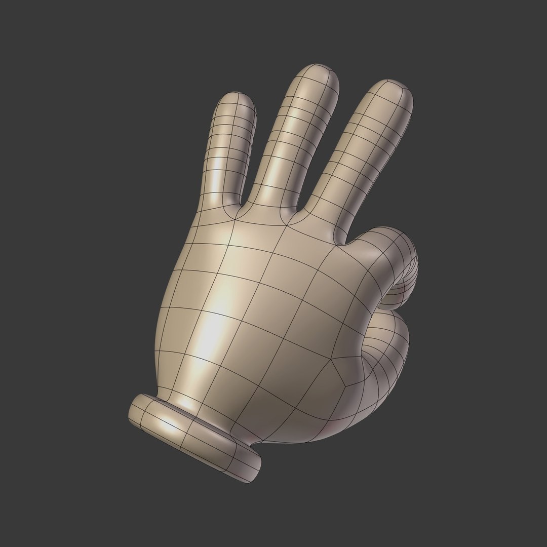 3D cartoon hand model - TurboSquid 1306965