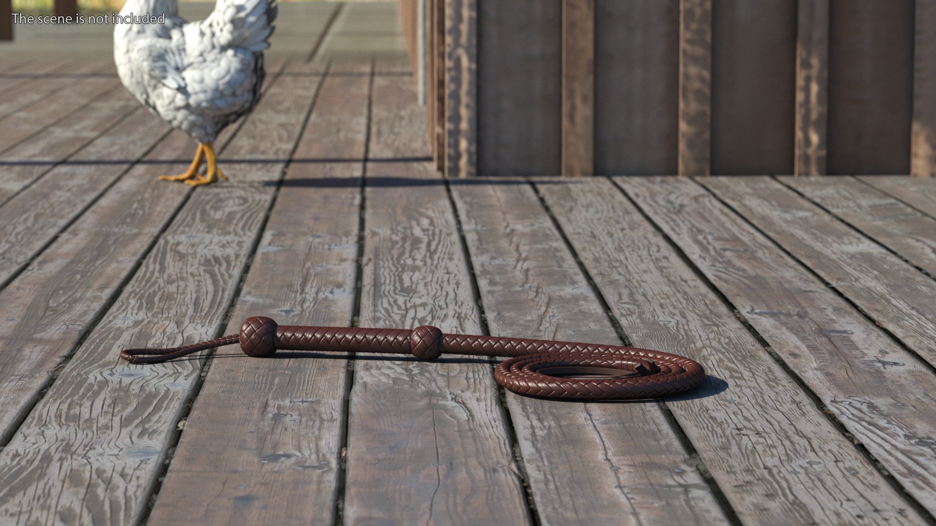 Brown Cowboy Whip Curved 3D model - TurboSquid 2099252