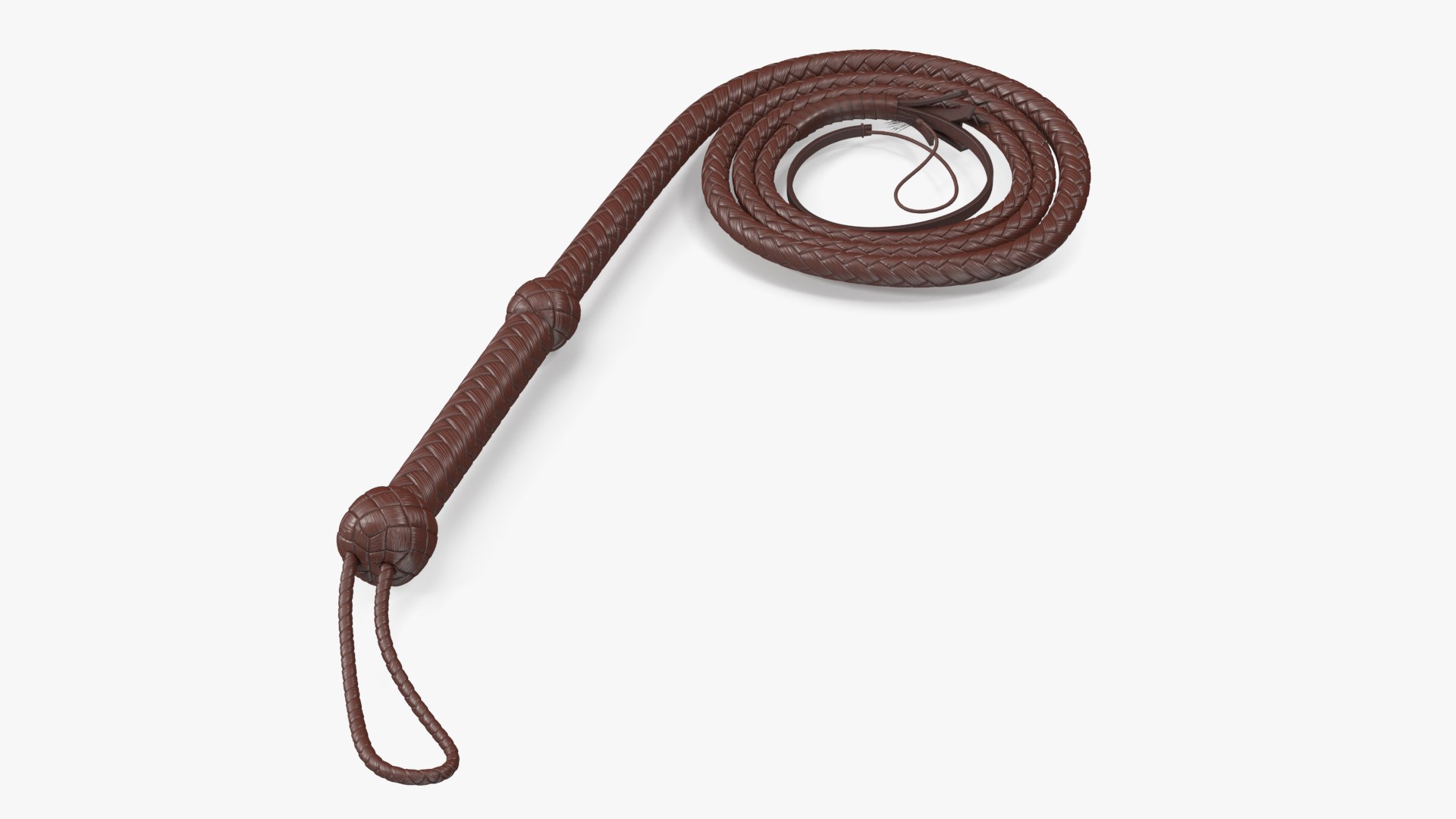 Brown Cowboy Whip Curved 3D model - TurboSquid 2099252