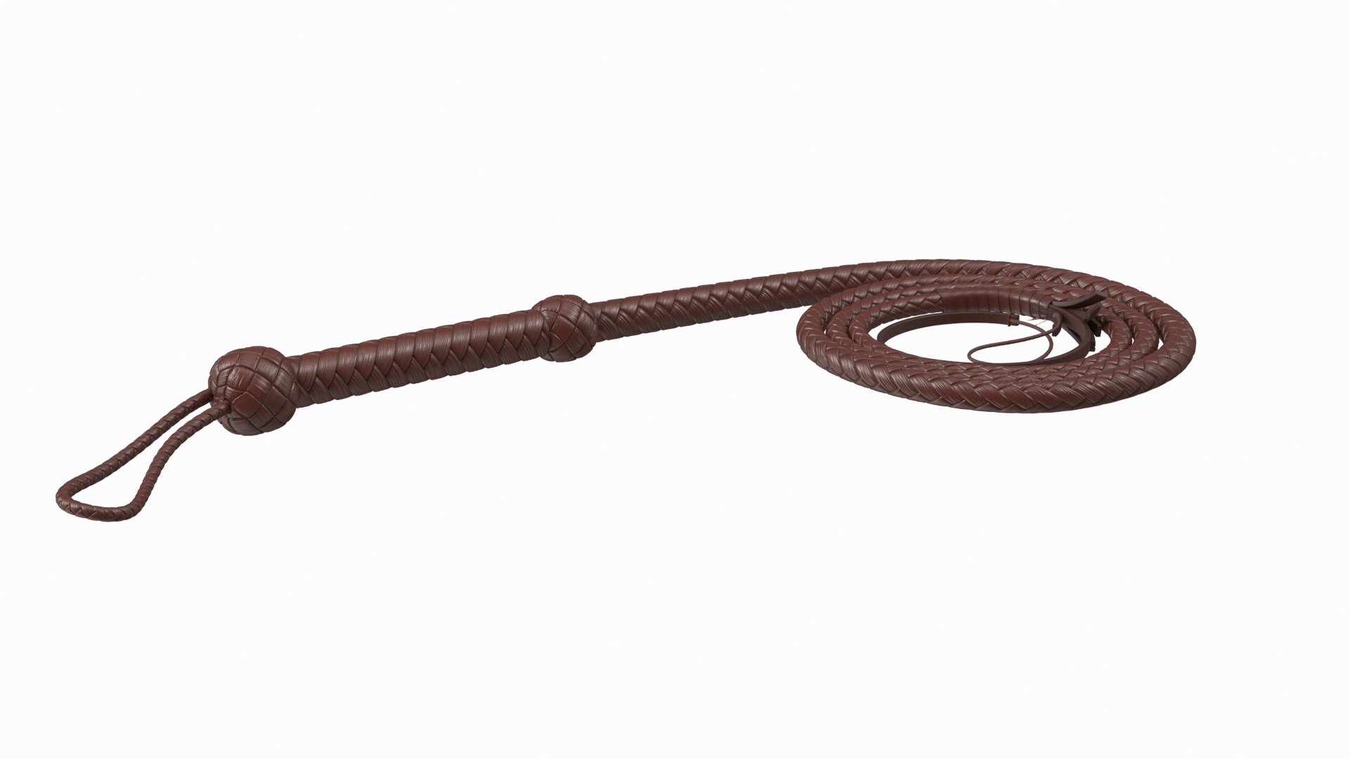Brown Cowboy Whip Curved 3D model - TurboSquid 2099252