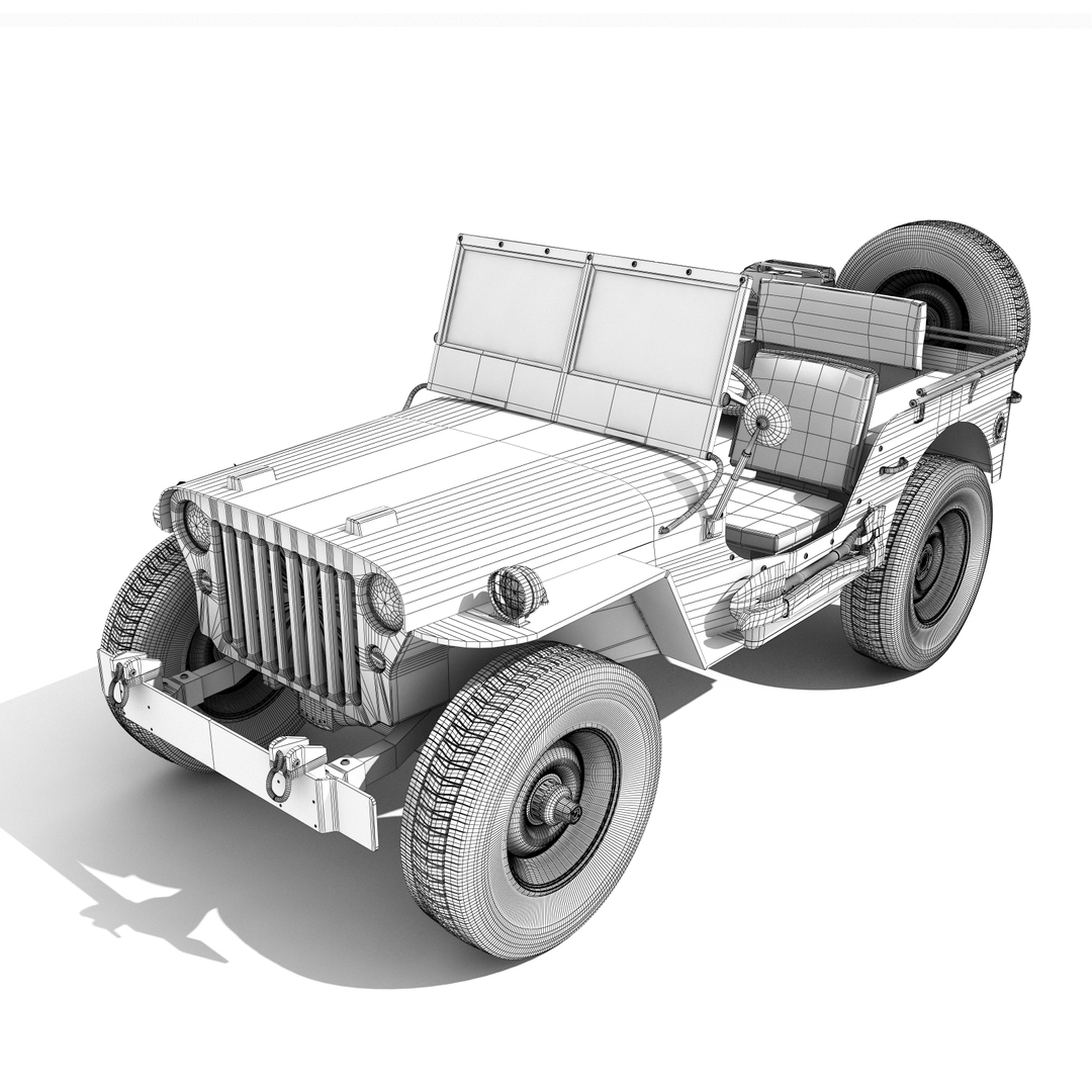 willys jeep 3d model