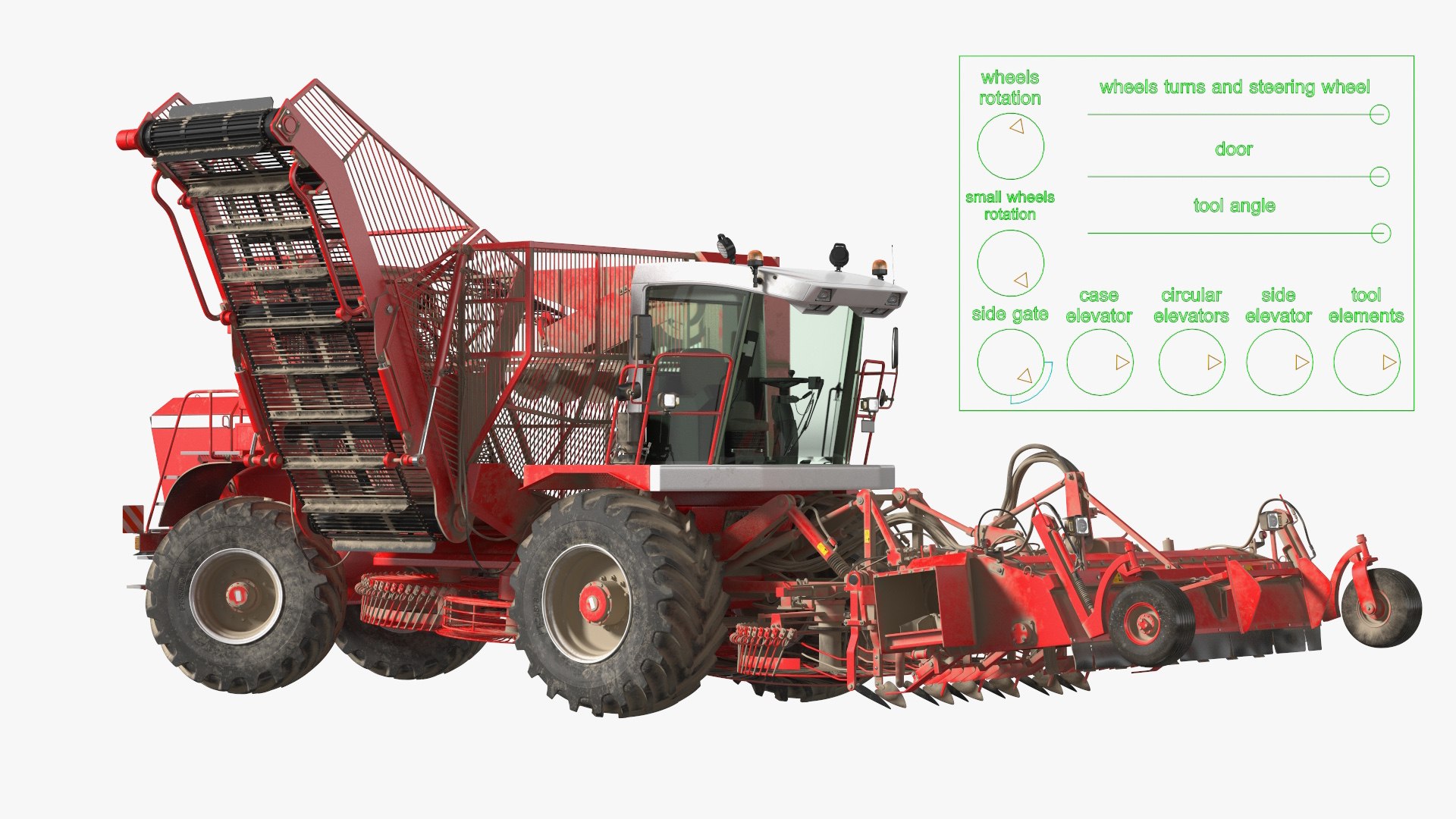 3D Self Propelled Beet Harvester Dusty Rigged - TurboSquid 1875953