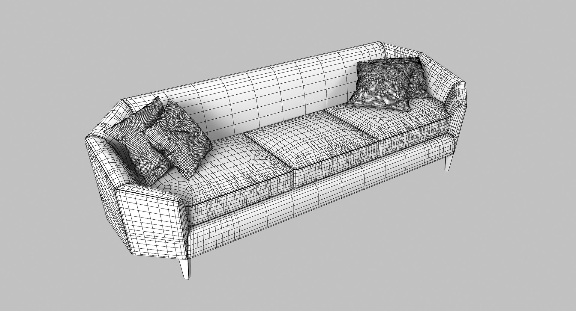 3D Baker Diamond Lounge Sofa Model - TurboSquid 1353303