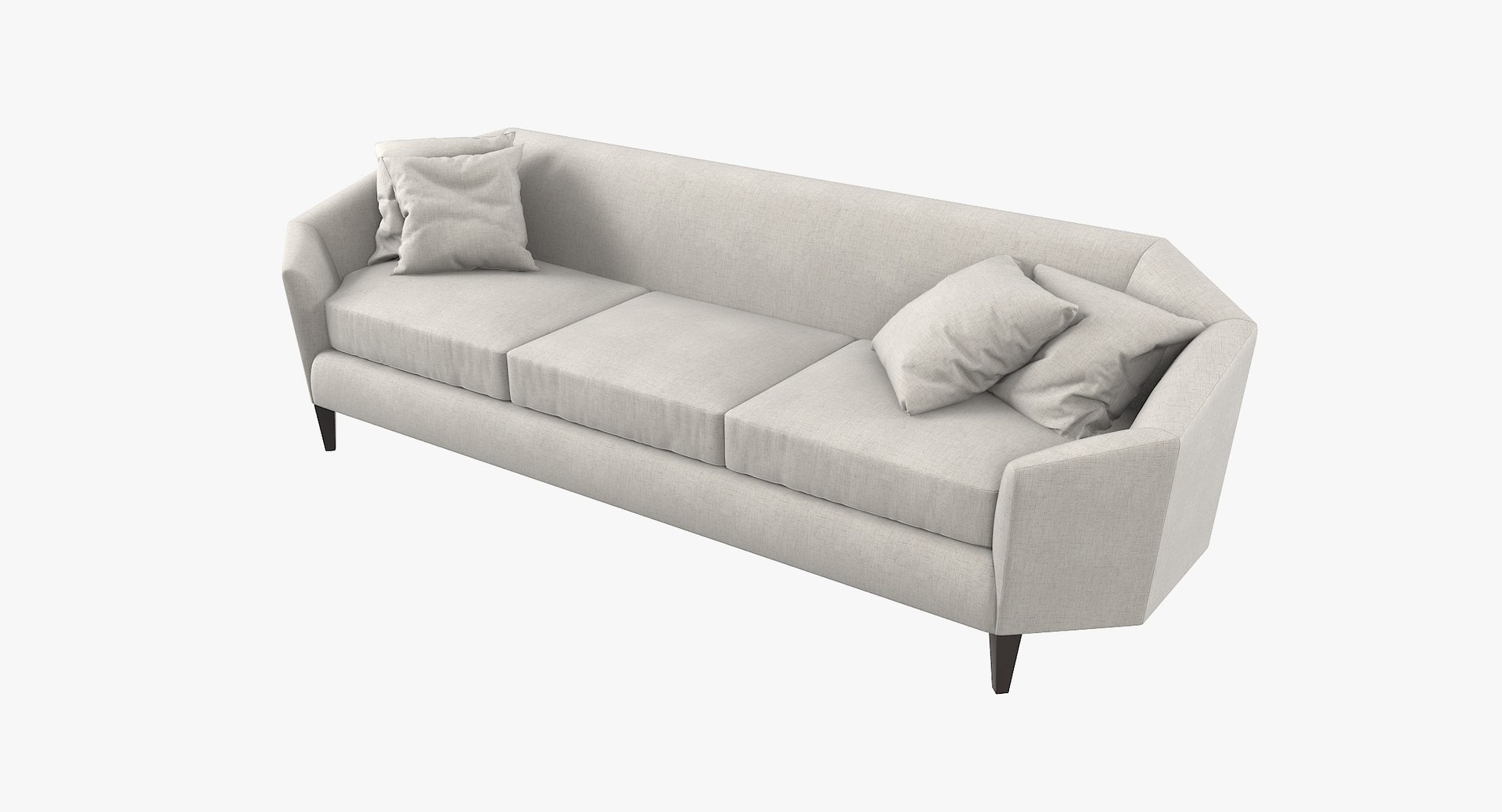 3D Baker Diamond Lounge Sofa Model - TurboSquid 1353303