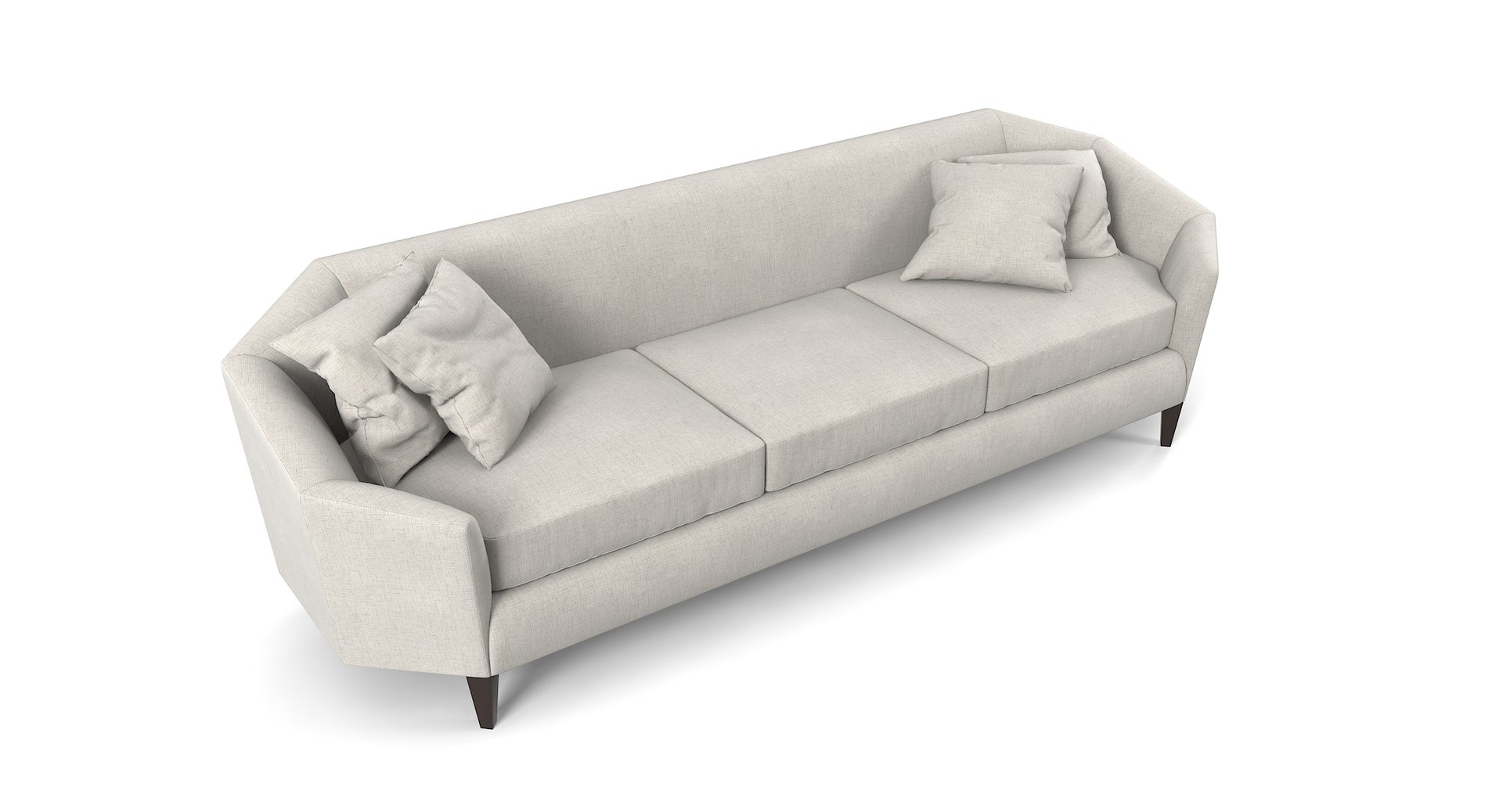 3D Baker Diamond Lounge Sofa Model - TurboSquid 1353303