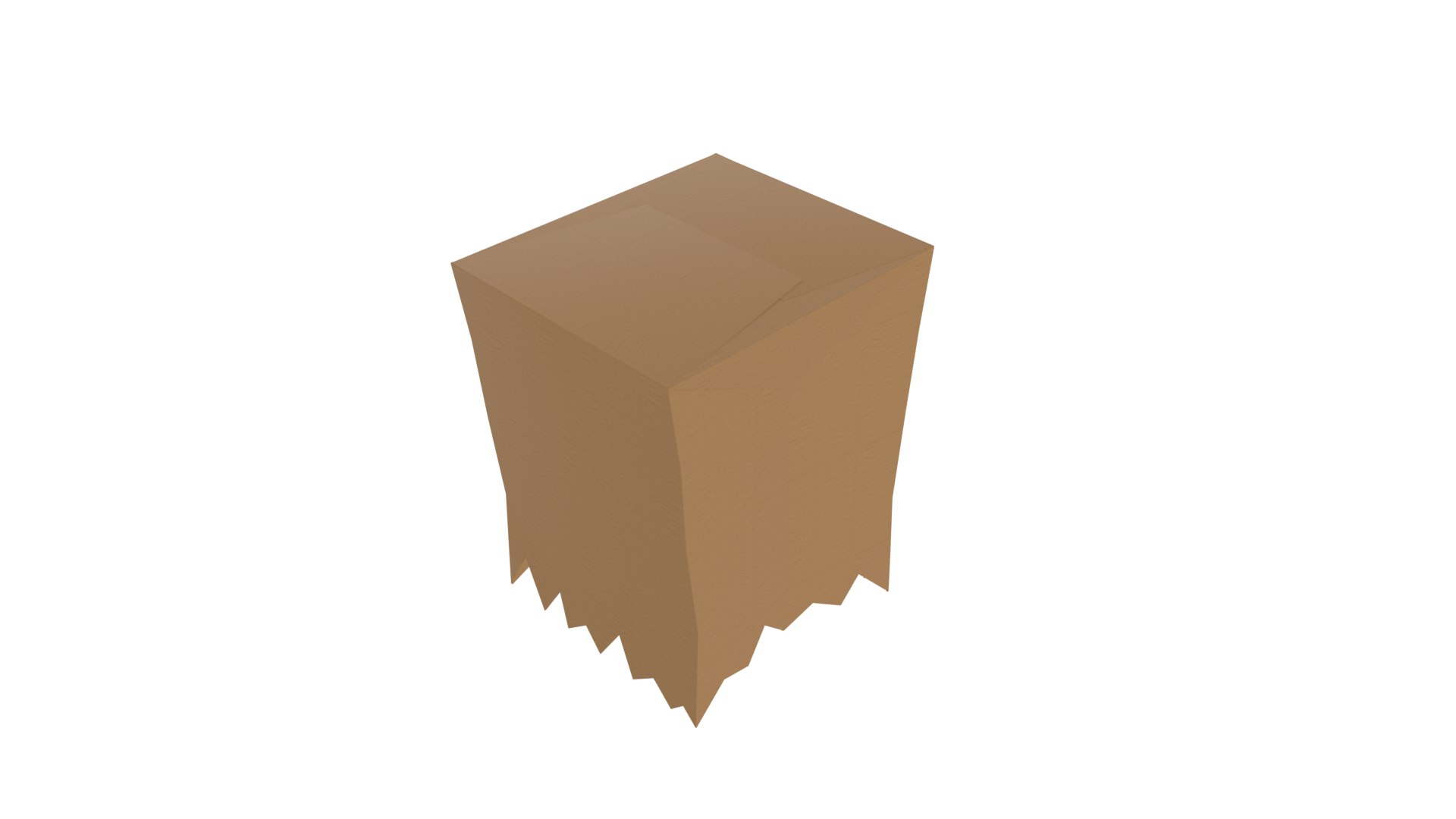 Spooky Halloween Paper Bag Mask 3D Model - TurboSquid 2391000