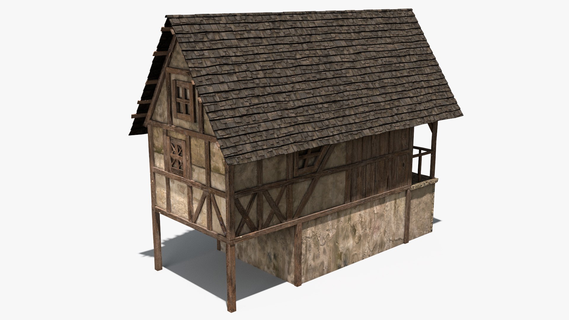 Medieval House 05 8K PBR Textures Model - TurboSquid 2278556