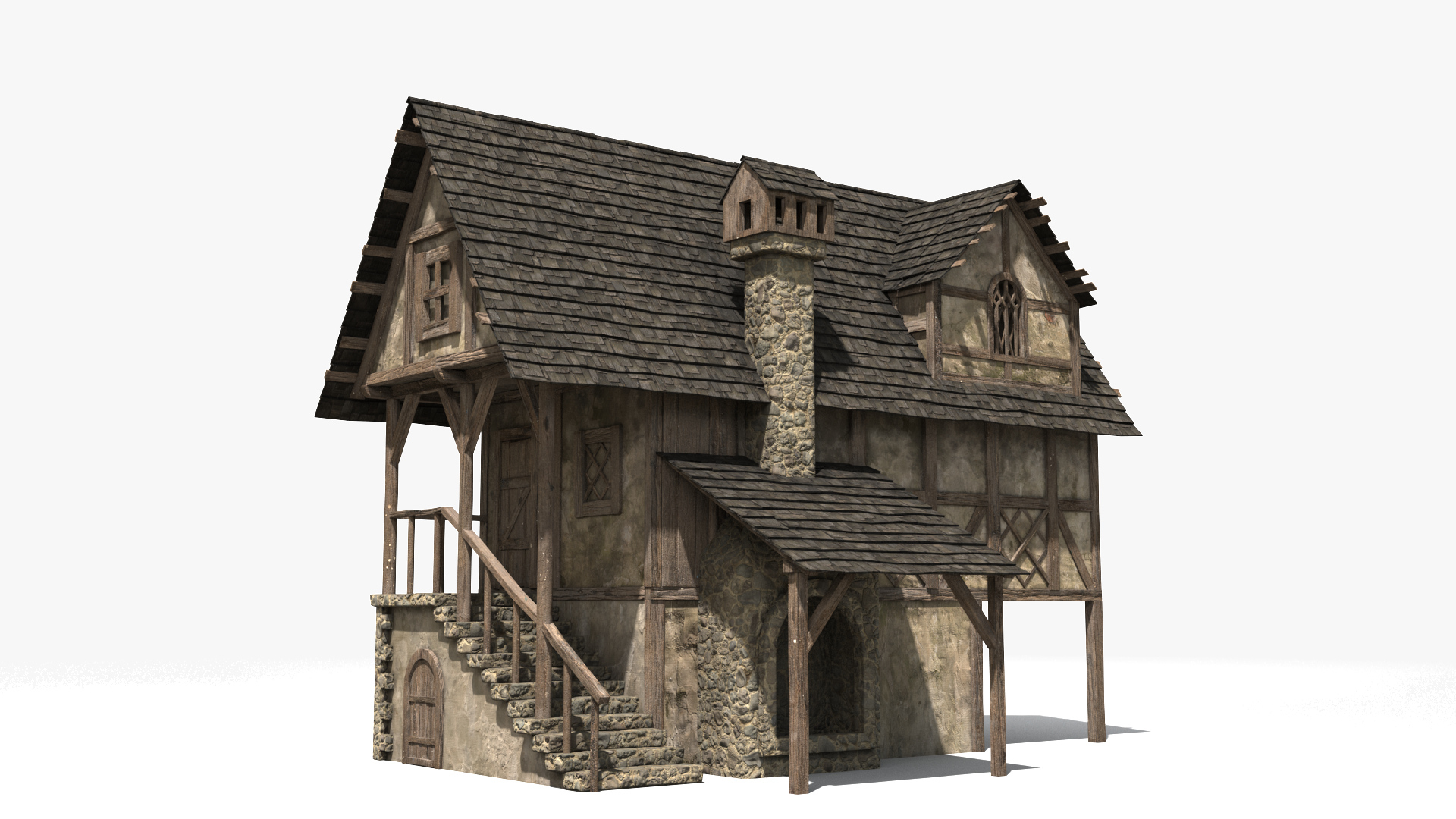 Medieval House 05 8K PBR Textures Model - TurboSquid 2278556