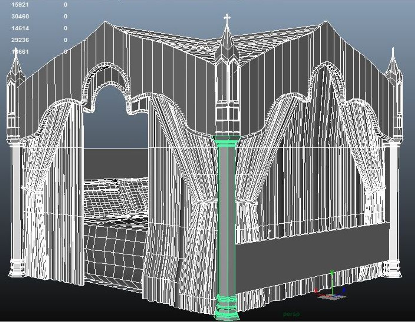 Gothic Canopy Bed 3d Obj