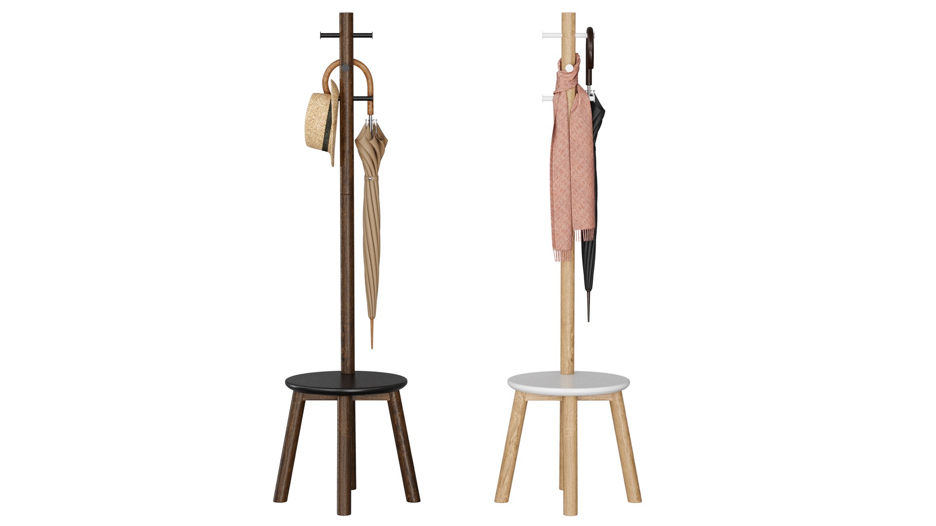 3D model Hanger Pillar Stool And Coat Rack Umbra - TurboSquid 1947275