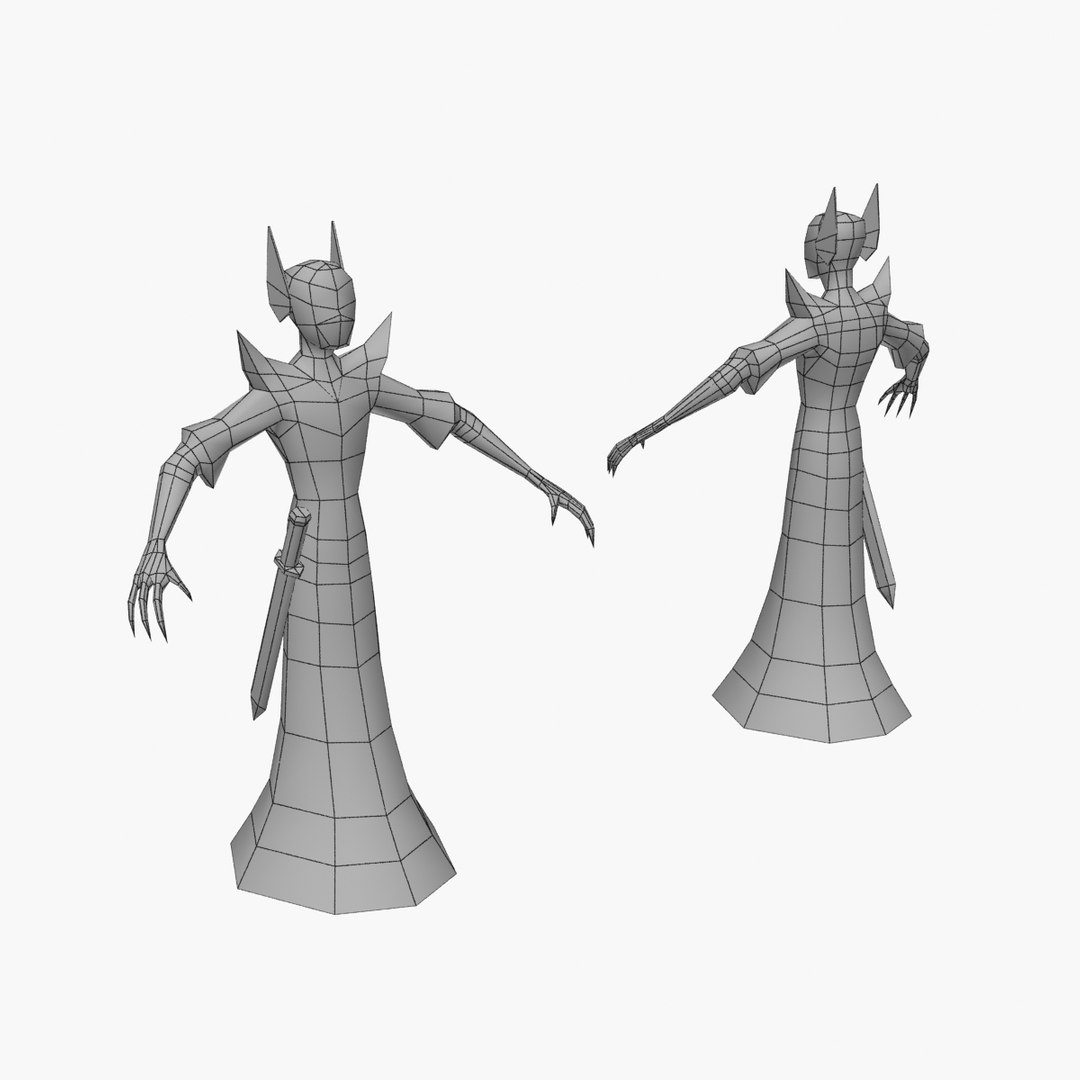 3D Evil Mage Low-poly Character - TurboSquid 1282306