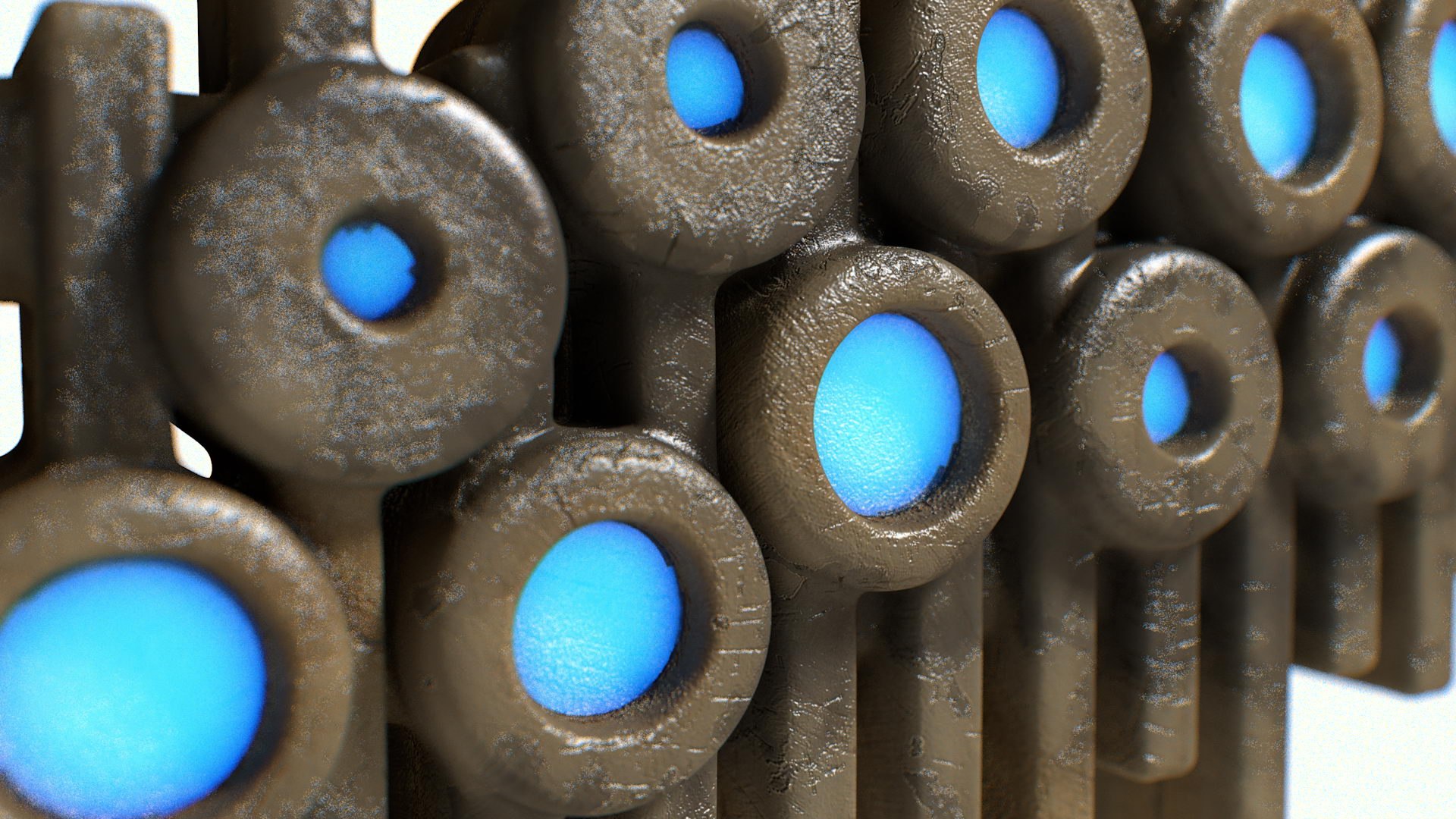 3d Glowing Metal Key Model