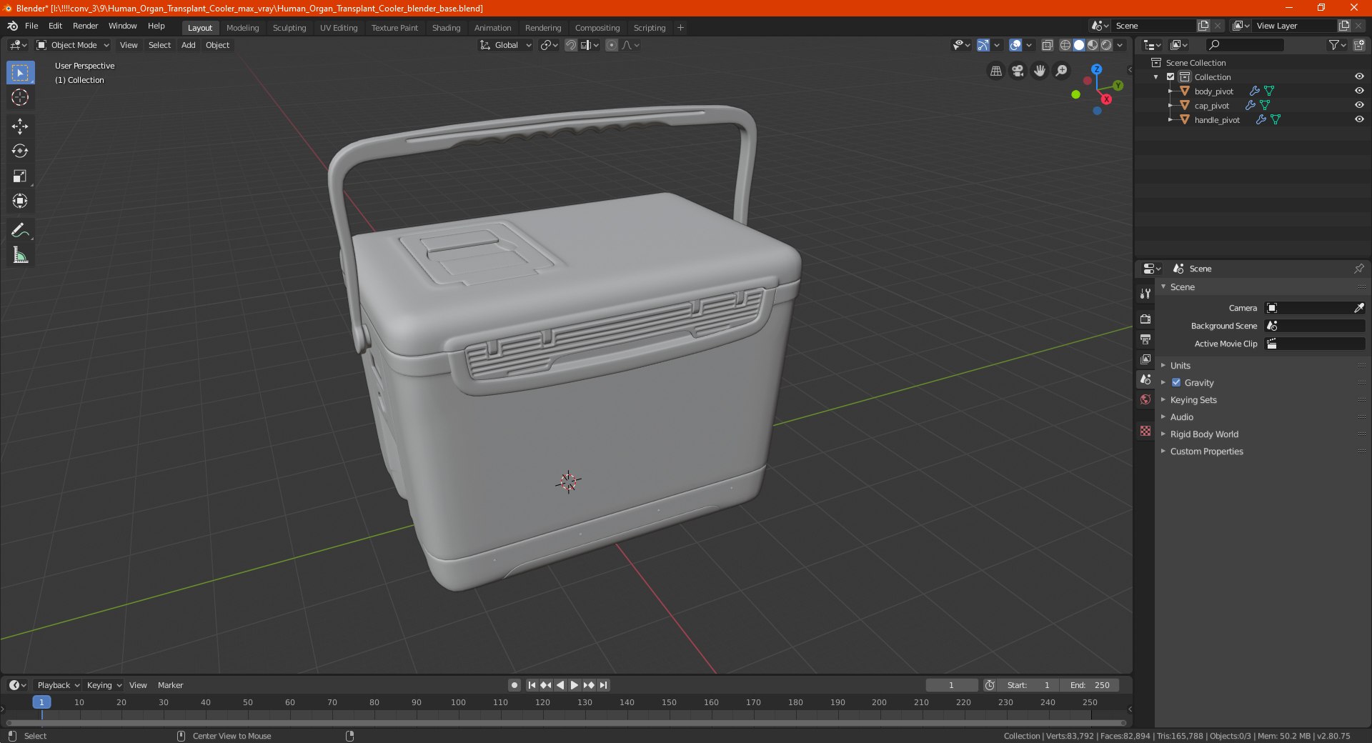 Human organ transplant cooler 3D model - TurboSquid 1580980