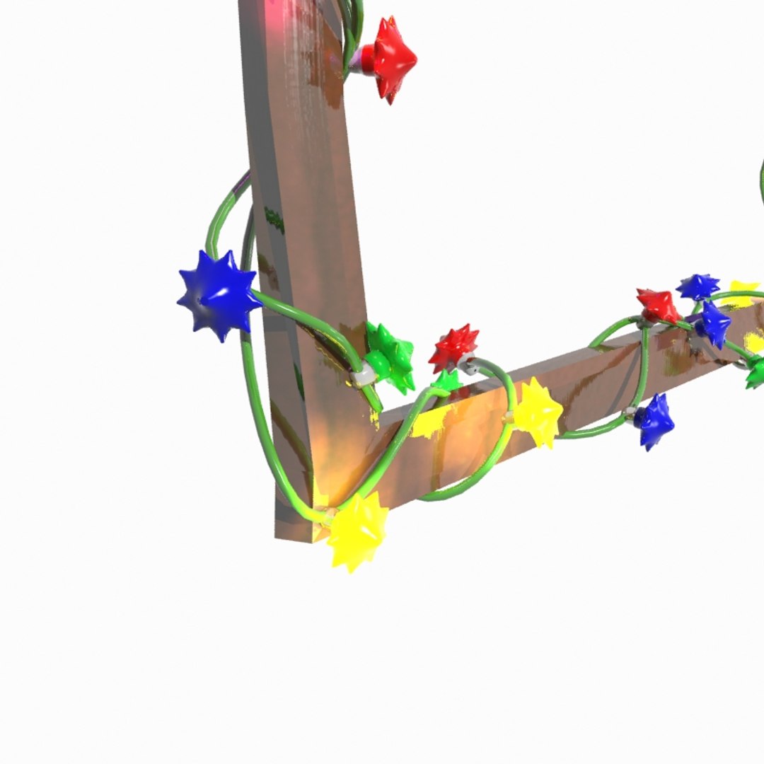 3d Plastic Christmas Lights Model