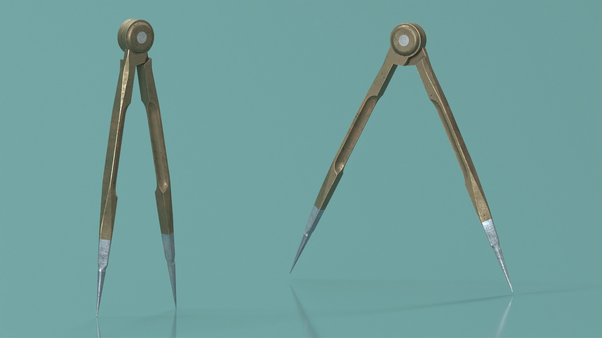 3D Antique Marking Compass - TurboSquid 2284549