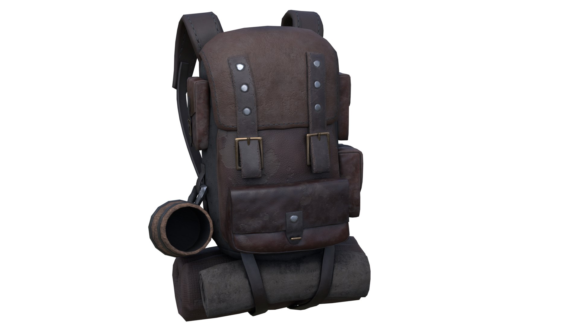 3D Medieval Backpack Model - TurboSquid 1921814