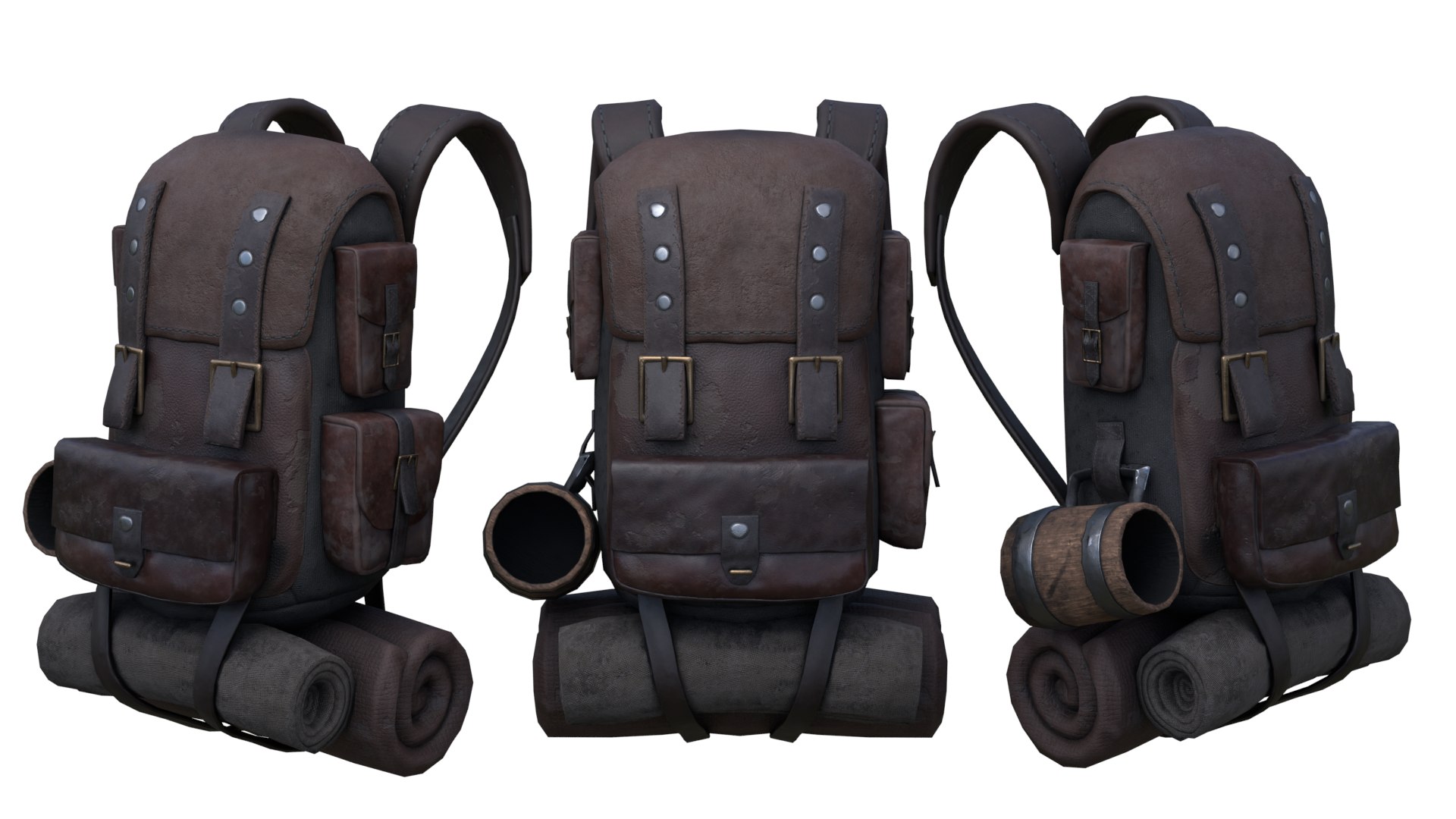 3D Medieval Backpack Model - TurboSquid 1921814