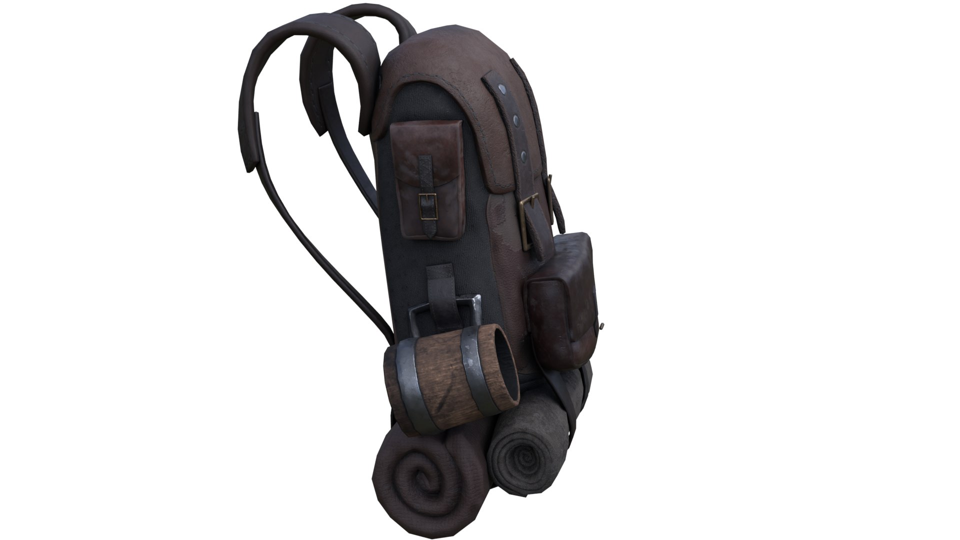 3D Medieval Backpack Model - TurboSquid 1921814