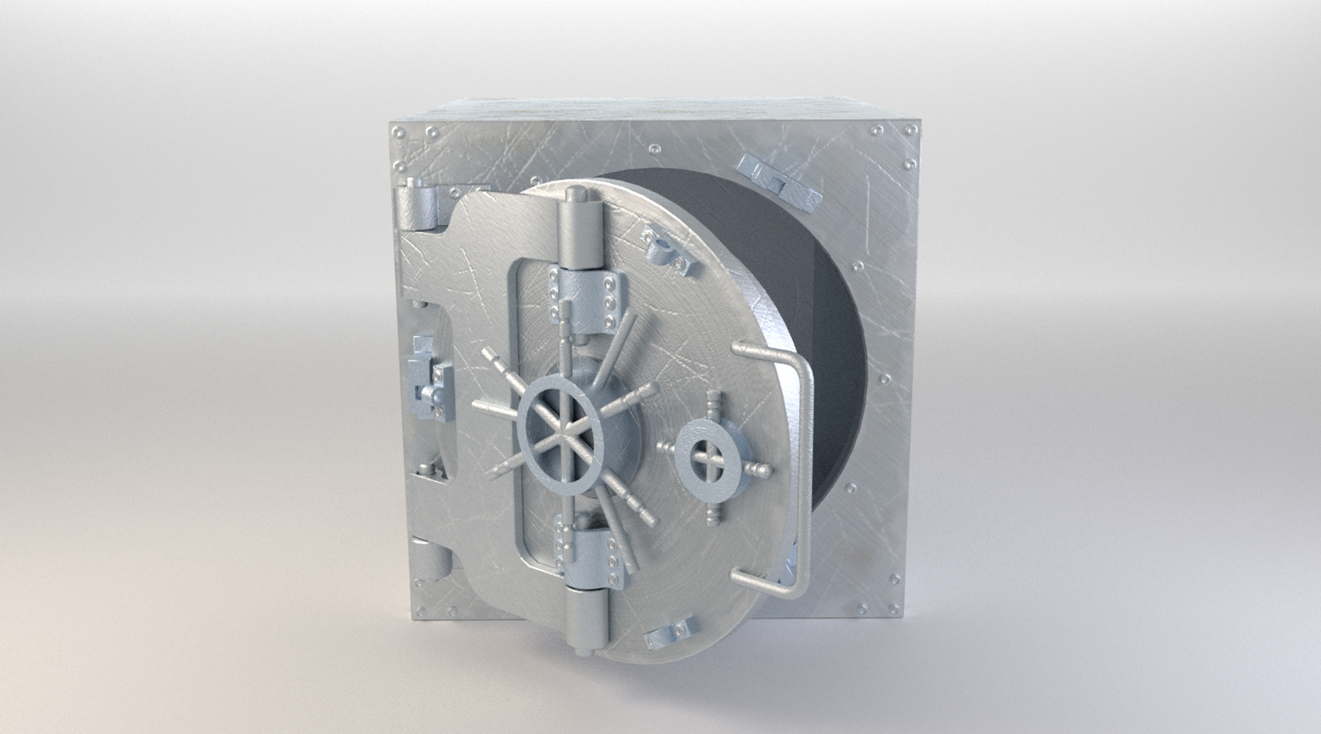 Weathered Vault Door 3d 3ds