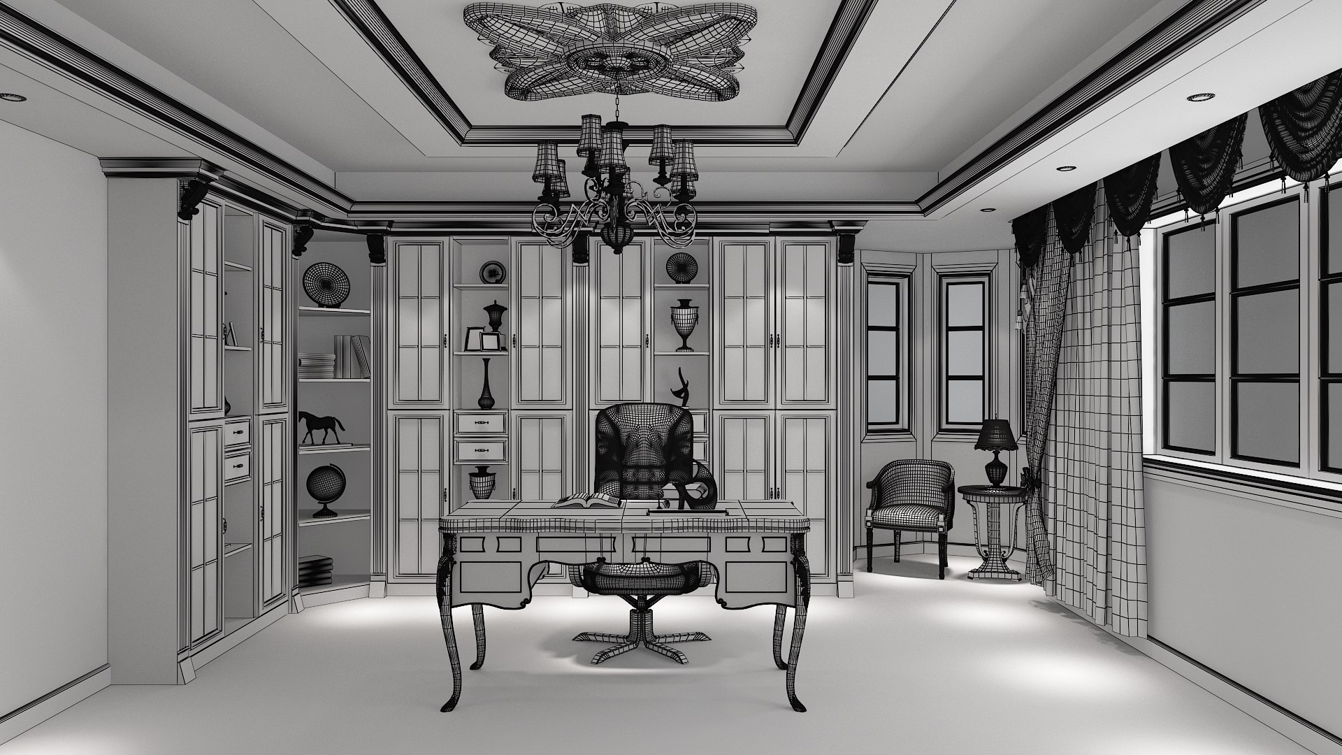 Study Room 01 3D Model - TurboSquid 1858044