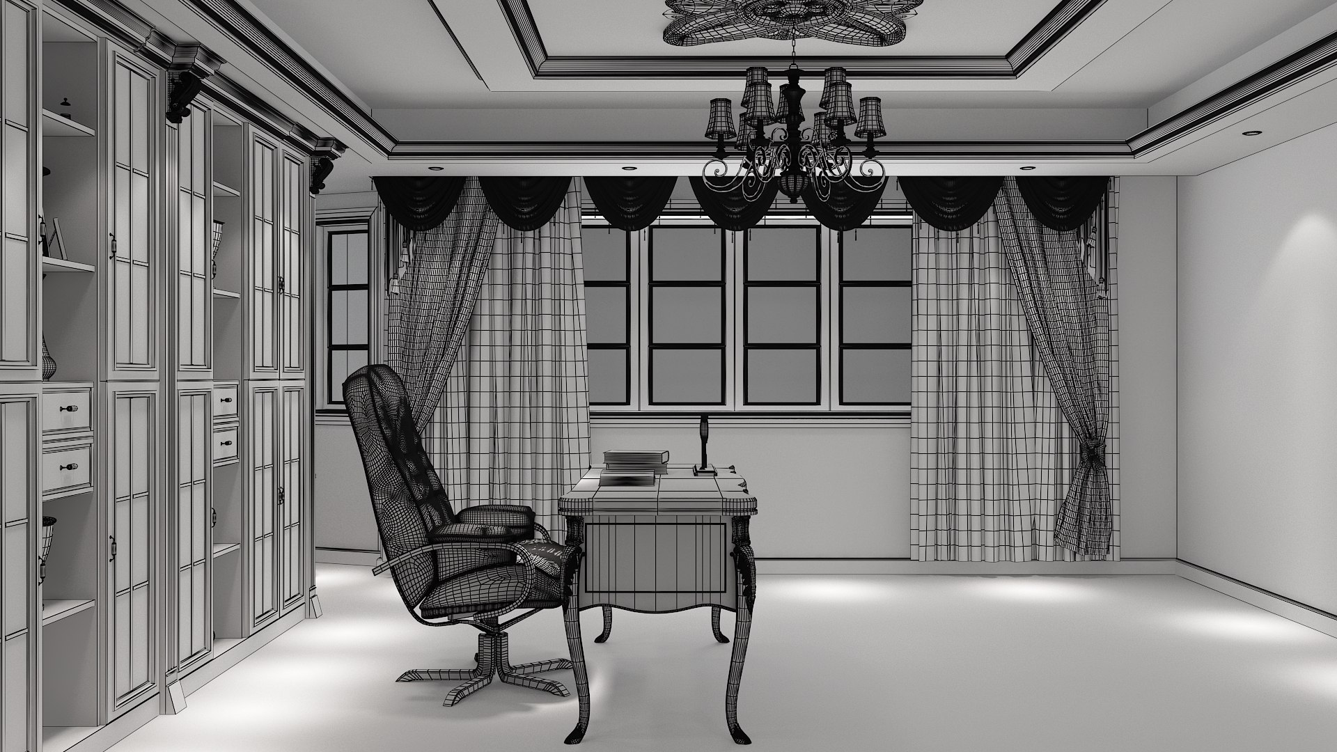 Study Room 01 3D Model - TurboSquid 1858044