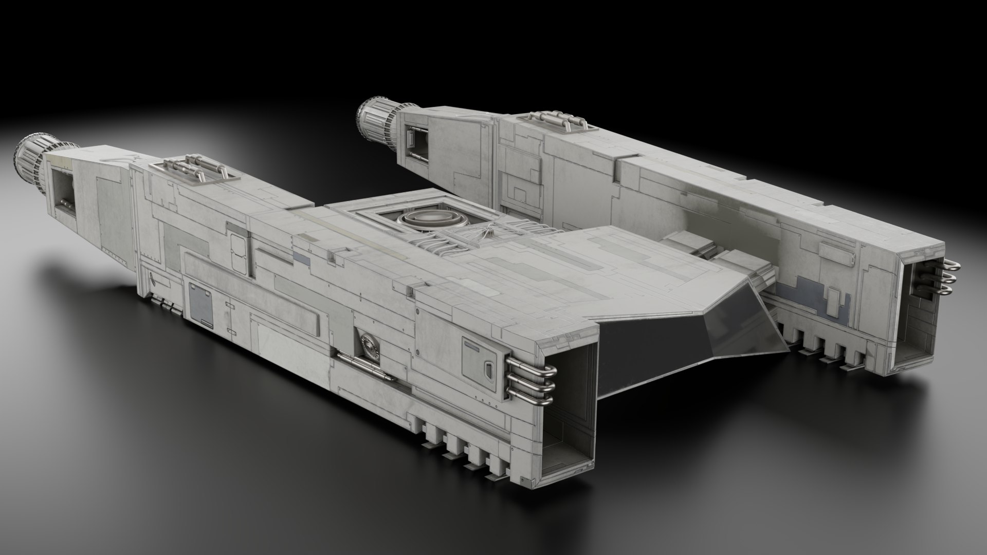 3D Sci-Fi Space Ship Rigged - TurboSquid 2006433